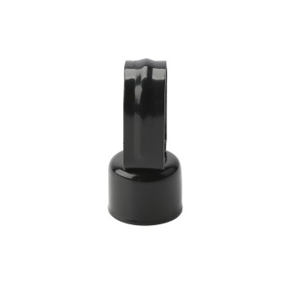 Chain Link 1 5/8" x 1 5/8" Black Top Rail Eye Top Loop Cap - Line Post ...