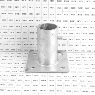 Chain Link Fence 2 1/2" (Fits 2 3/8" OD) Post Floor Flanges - Pressed ...