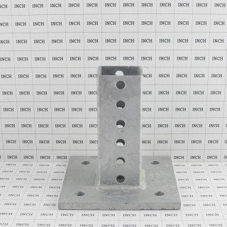 2" x 2" Square Sign Post Floor Anchor Flange Sign Post Mounting Base ...