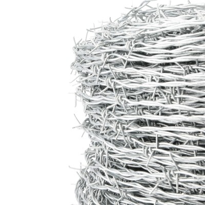 Chain Link 1320' 4-Point Barbed Wire Roll w/ 5" Coil Spacing - Class 3 ...