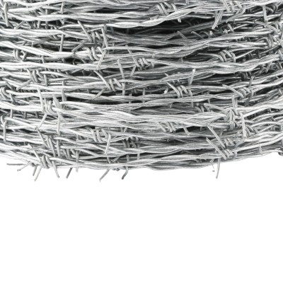 Chain Link 1320' 4-Point Barbed Wire Roll w/ 5" Coil Spacing - Class 3 ...