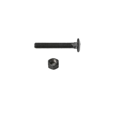 Chain Link 3/8" x 2 1/2" Carriage Bolt & Nut (HDG & Powder Coated Black ...