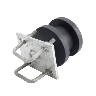 3" Square Post x 2" Square Gate Frame Nylon Cantilever Roller for Chain ...