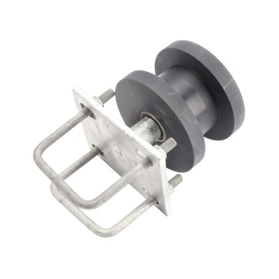 4" Square Post x 2" Square Gate Frame Nylon Cantilever Roller for Chain ...