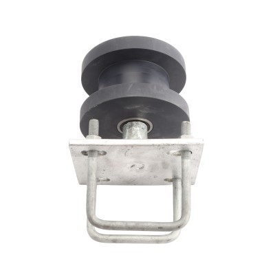 4" Square Post x 2" Square Gate Frame Nylon Cantilever Roller for Chain ...