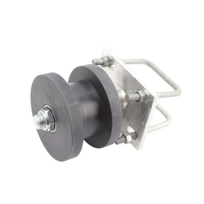 4" Square Post x 2" Square Gate Frame Nylon Cantilever Roller for Chain ...