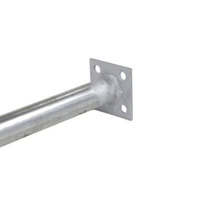 Chain Link Fence Heavy Duty Surface Mounting Post 2" [1 7/8" OD] Round ...