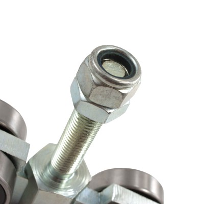 Chain Link 4-Wheel Truck Assembly Includes 2" [1 7/8" OD] Guide Wheels ...