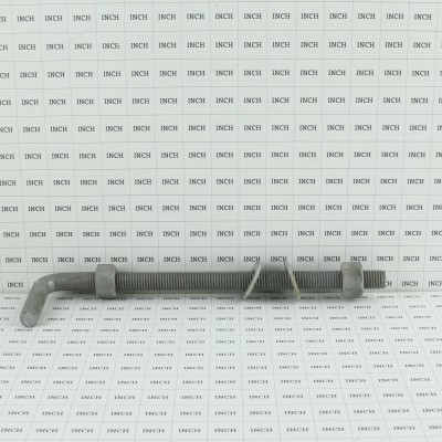 Chain Link 3/4" x 12" Male J-Bolt Gate Hinge w/ 2 Nuts (Galvanized ...