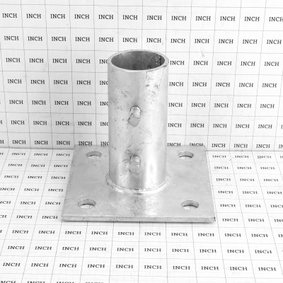 Chain Link Fence 2" (Fits 1 7/8" OD) Post Floor Flanges - Pressed Steel ...