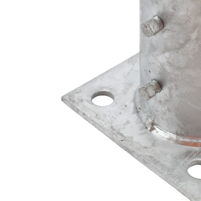 Chain Link Fence 3" (Fits 2 7/8" OD) Post Floor Flanges - Pressed Steel ...