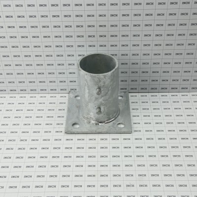 Chain Link Fence 3" (Fits 2 7/8" OD) Post Floor Flanges - Pressed Steel ...