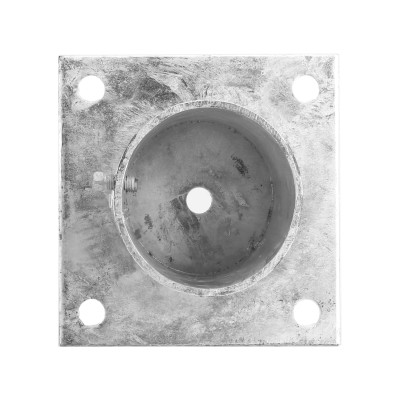 Chain Link Fence 4" (Fits 4" OD) Post Floor Flanges - Pressed Steel ...