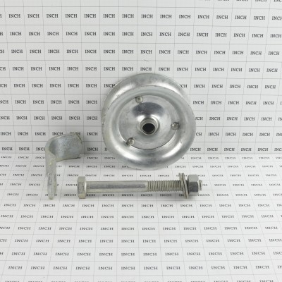Chain Link 1 5/8" Gate Pipe Track Safety Roller w/ 5" Wheel (Galvanized ...