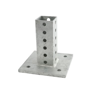 2" x 2" Square Sign Post Floor Anchor Flange Sign Post Mounting Base ...