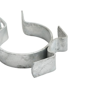 Chain Link 2 1/2" [2 3/8" OD] Clamp-On Post Keeper Bracket Spring Gate ...